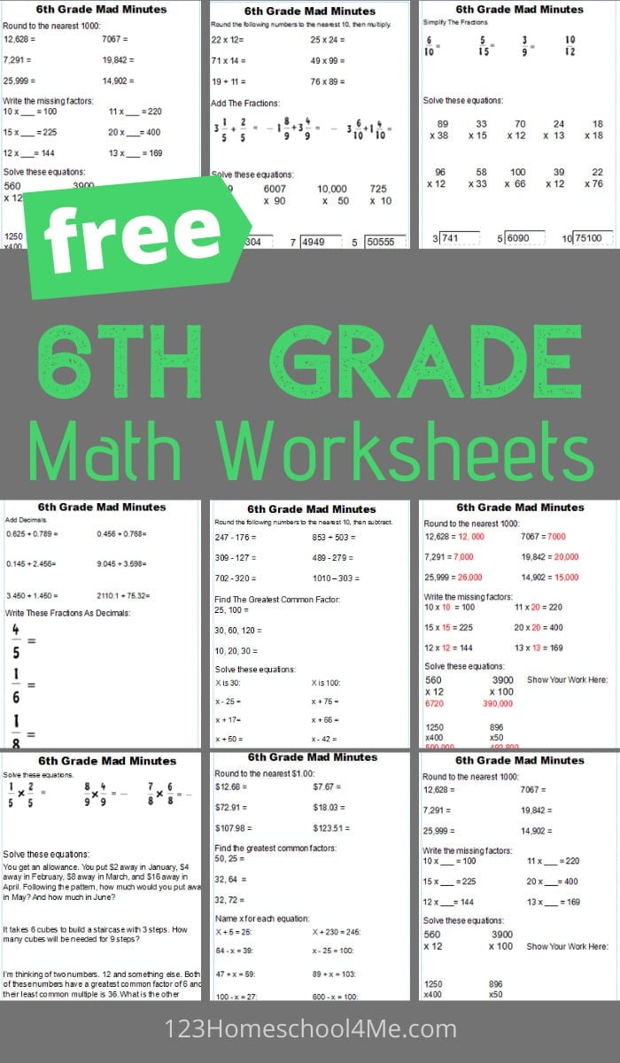 6th Grade Math And Reading Printable Worksheets Reading Worksheet