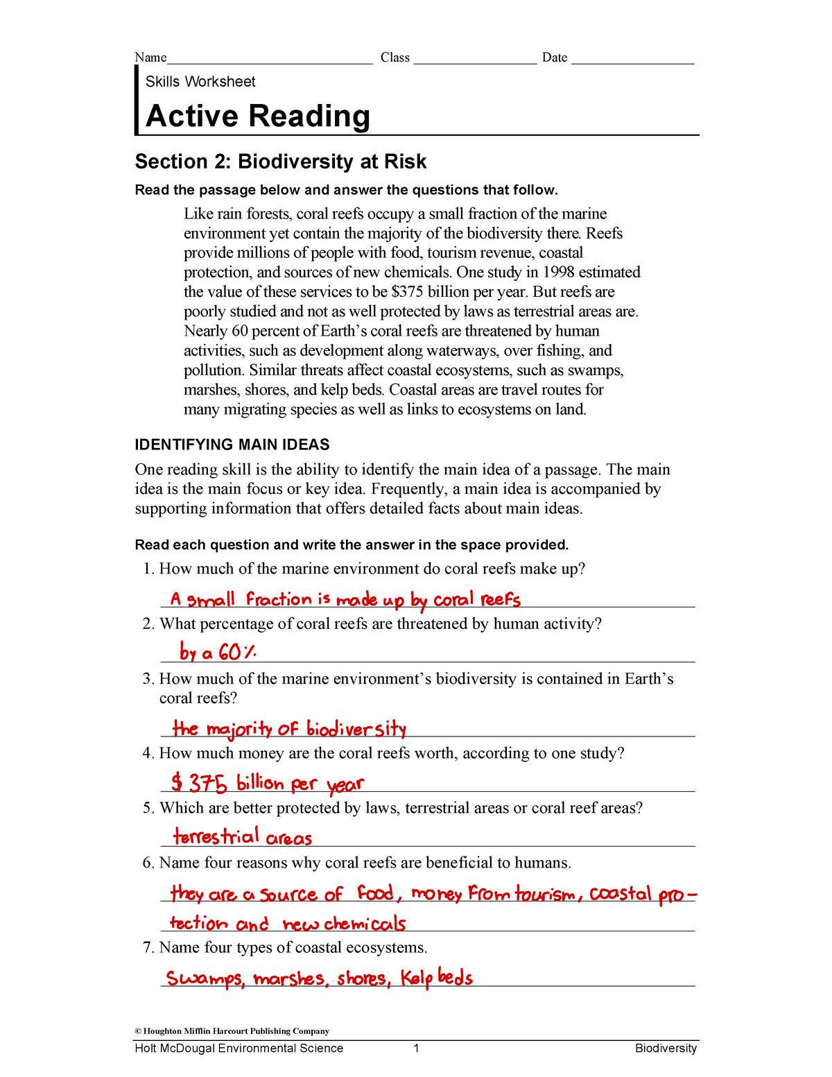 Skills Worksheets Active Reading Answer Key Reading Worksheet Printable Skills Worksheets Active Reading Answer Key Reading Worksheet Printable