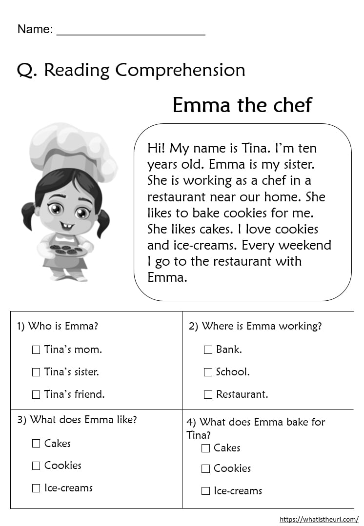 2nd Grade Printable Worksheets Reading Comprehension Reading 
