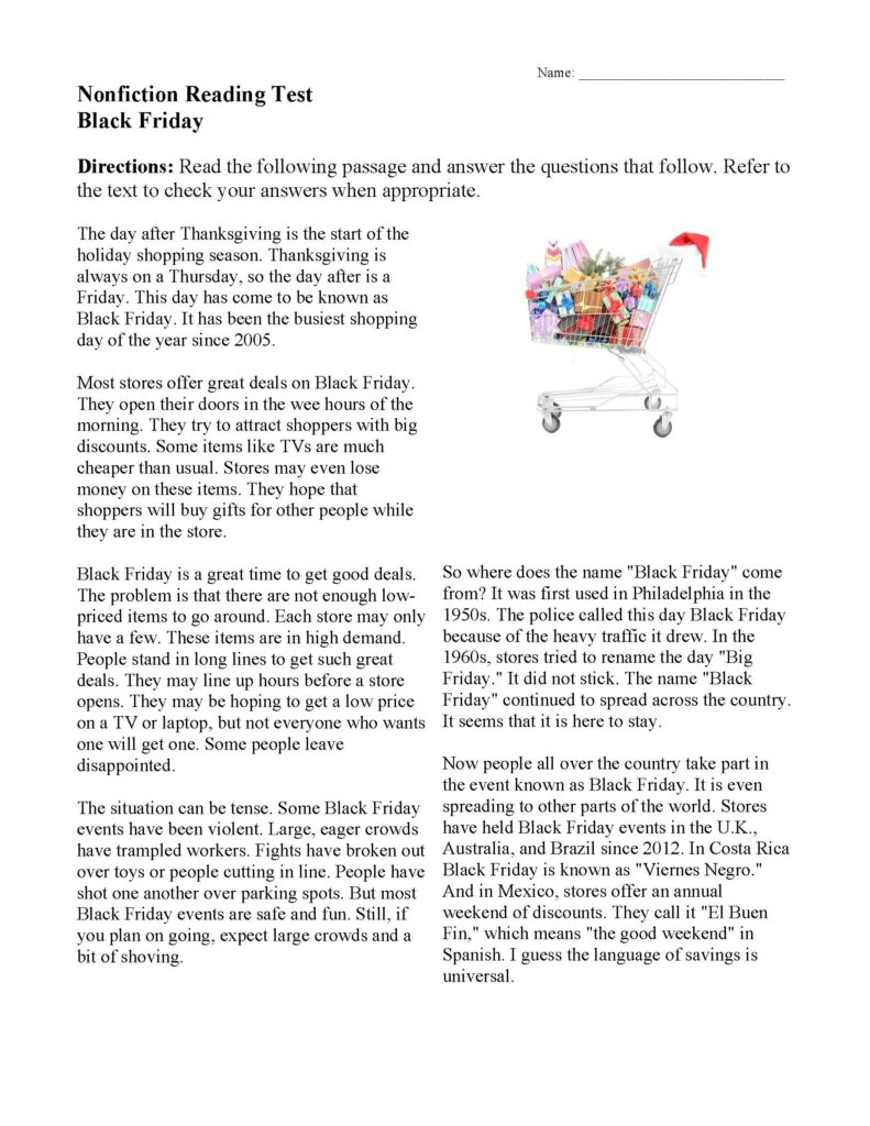 Reading Comprehension Ks3 English Worksheets Free Printable - Reading ...